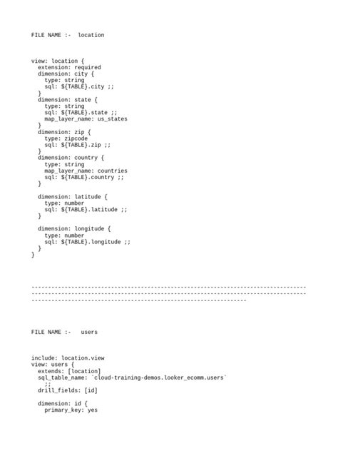Modularizing Lookml Code With Extends Pdf Sql Software