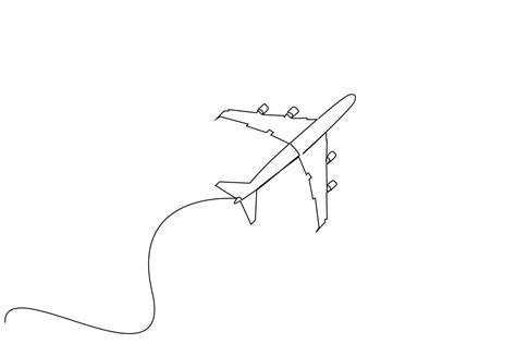 Passenger Plane Travel Vehicle One Line Art Design 42701134 Vector Art At Vecteezy