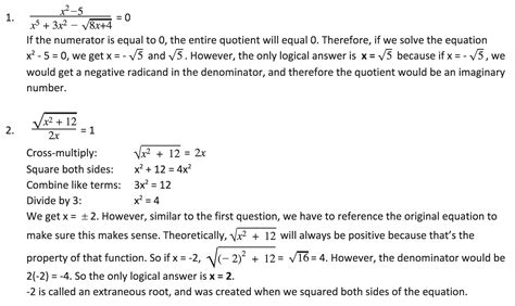 Solutions Solve Equations Involving Rational Expressions 1 Turn