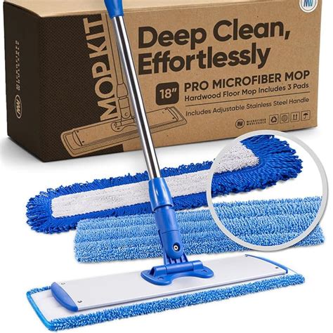 18 Professional Microfiber Mop Hardwood Floor Mop Dry