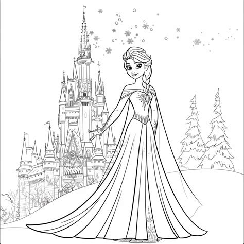 Disegno Di Elsa Di Frozen Regale Da Colorare Online Gratis E Stampare