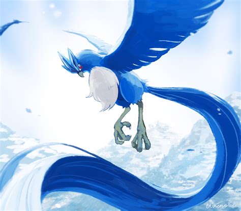 Uninori Articuno Nintendo Pokemon Animal Focus Beak Bird Blue
