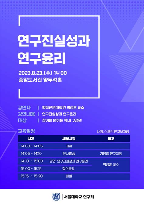 「연구진실성과 연구윤리」교육 안내 노어노문학과