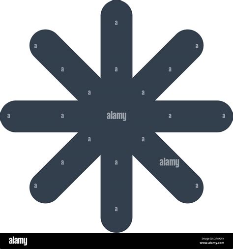 Eight Spoked Asterisk Icon Vector Image Suitable For Mobile