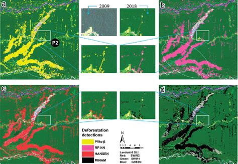 Panel A And B Show Deforestation Detections 2009 2018 Obtained Download Scientific