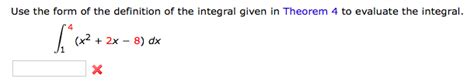 solved use the form of the definition of the integral given