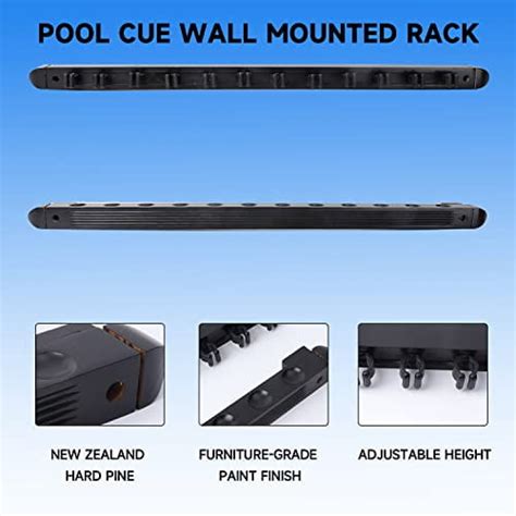 Gse 2 Piece 6812 Billiard Pool Cue Rack Wall Mounted Holders