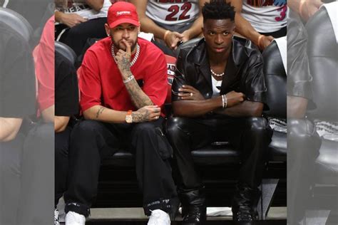 Neymar e Vini Jr acompanham final da NBA em Miami Metrópoles