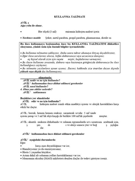 854 Avil Surup 15mg 5ml Kt Pdf
