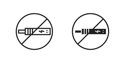 Ui 디자인을 위한 베이핑 아이콘 심볼 컬렉션 없음 0명에 대한 스톡 벡터 아트 및 기타 이미지 0명 건강한 생활방식 건강한 식생활 Istock