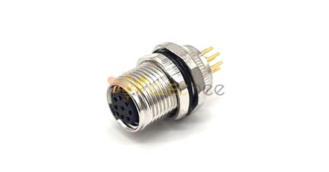 Sensor M8 Female Front Mount Pcb Connector Straight Waterproof A Coding