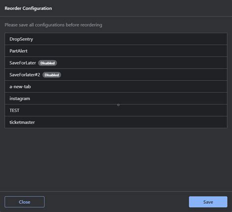 Reorder Configurations Auto Clicker Autofill V X