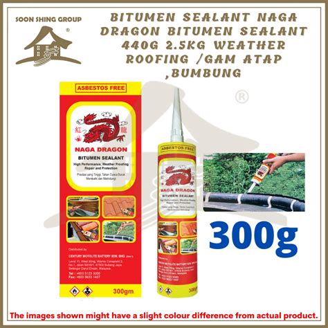 Bitumen Sealant Naga Dragon Bitumen Sealant 440g 2 5kg Weather Roofing Gam Atap Bumbung
