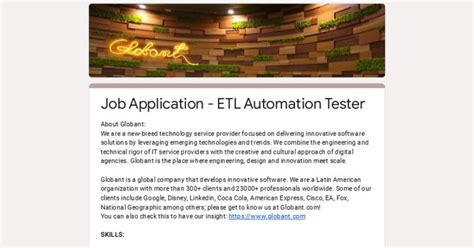 Ritesh Salunke On Linkedin Job Application Etl Automation Tester