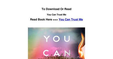 Pdf Download You Can Trust Me By Wendy Heardpdf Docdroid