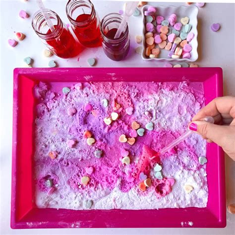 Candy Heart Science Tray Friends Art Lab