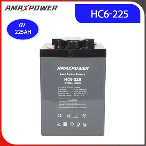 Amaxpower 6v 225ah Lead Carbon Deep Cycle Vrla Agm Battery For Solar