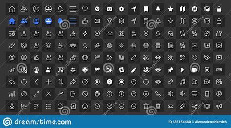 Social Media Interface Application Icons Stock Vector Illustration Of Vector Digital 235154480