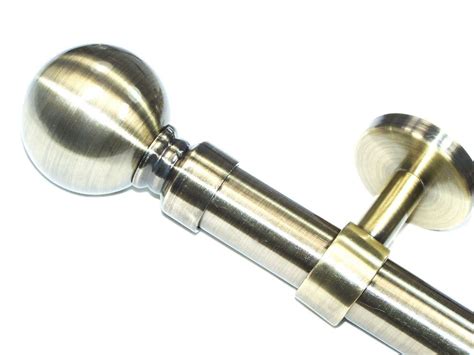 28mm Antique Brass Ceiling Eyelet Pole Ball Finials
