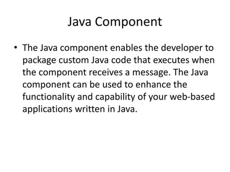 Java Component Ppt