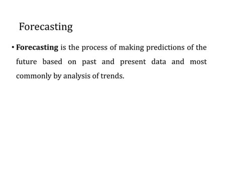 Forecasting Models Ppt