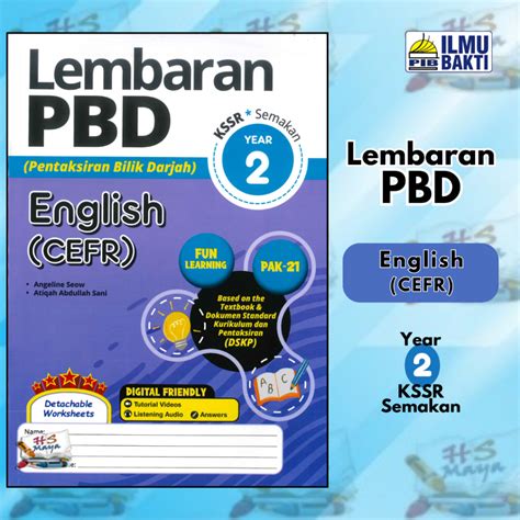 Buku Latihan Lembaran Pbd Kssr Year 2 English Cefr 2024 Shopee