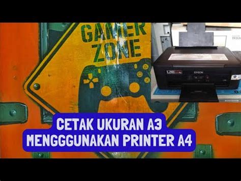 Cara Print A3 Di Printer A4 YouTube