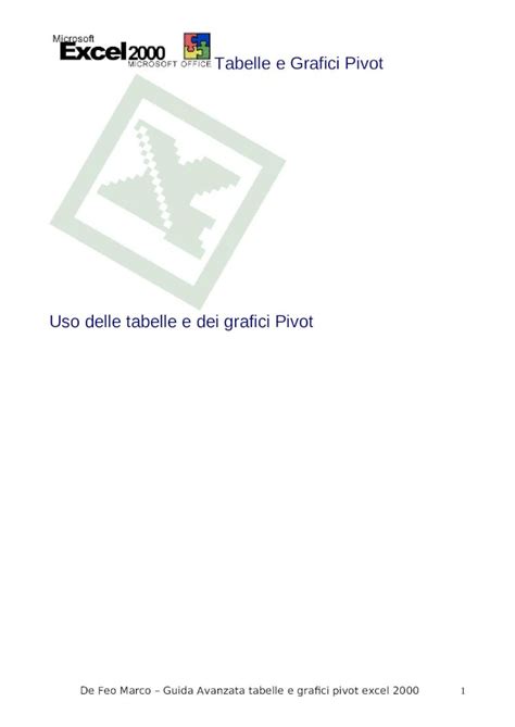 Doc Excel Tabelle E Grafici Pivot Dokumen Tips