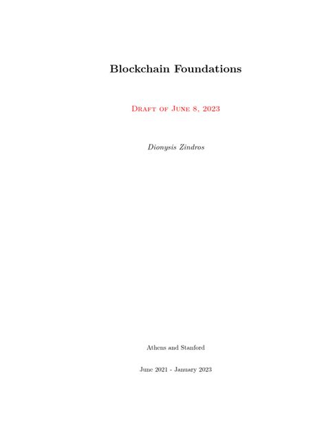Blockchain Foundations Pdf