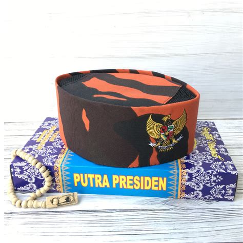 Jual Peci Pemuda Pancasila Loreng Logo Garuda Kopiah Loreng Pp Ac Drill