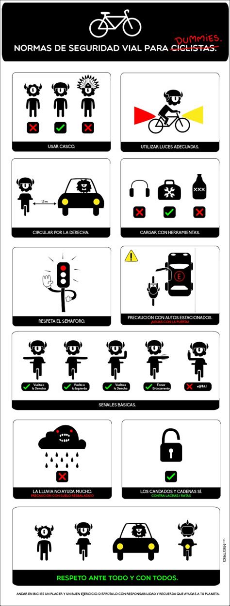 Veo Mostros Diseño Normas De Seguridad Vial Para Ciclistas