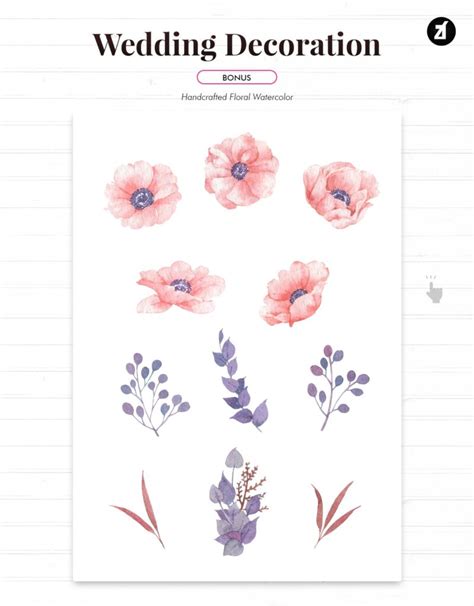 Floral Hand Drawn Watercolor Wedding Invitation Sefg