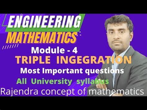 Triple Integration Engineering Mathematics B Sc IIT JAM CSIR Net GATE Important