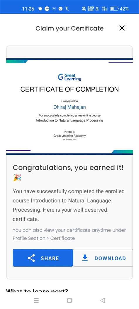 Greatlearningacademy Greatlearning Glacertificate Dhiraj Mahajan