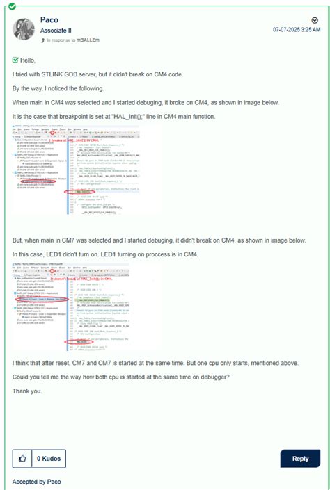 Cant Debug Cortex® M4 Side Software On Stm32h7 Du Stmicroelectronics Community