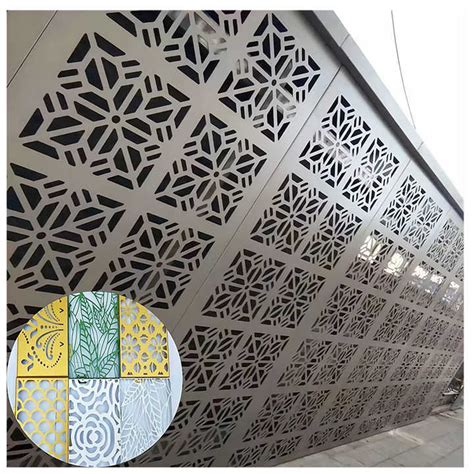 Aluminum Engraved Panel Perforated Sheet Metal Wall Cladding Aluminium