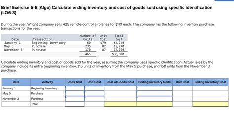 Solved Brief Exercise Algo Calculate Ending Inventory Chegg