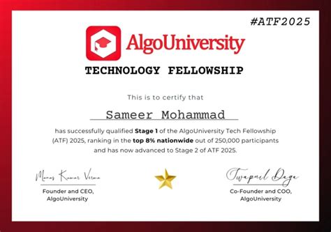Algouniversity Atf2025 Technologyfellowship Achievement