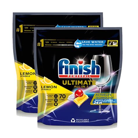 Finish Powerball Quantum Ultimate Lemon Dishwasher Tablets Pack Of Amazon In Health