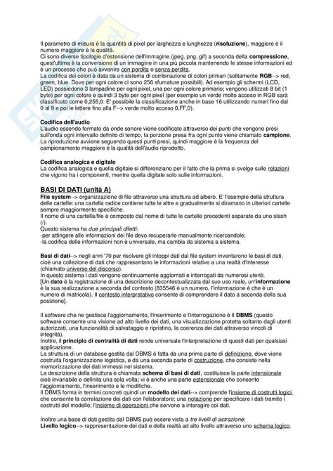 Riassunto Esame Informatica Prof Ferrara Libro Consigliato