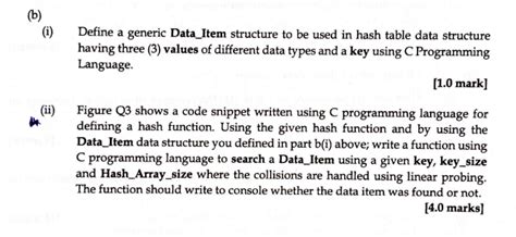 Solved I Define A Generic Data Item Structure To Be Used Chegg Com
