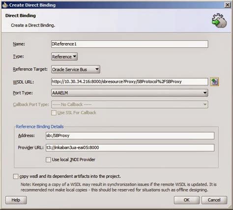 The Selected Wsdl Contain A Direct Binding But Seems To Be Of The Wrong Type Oracle Soa Suite