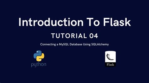 Introduction To Flask 1 Connecting A Mysql Database Using Sqlalchemy Youtube