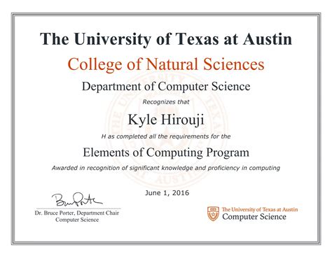 Elements Of Computing Certificate Pdf