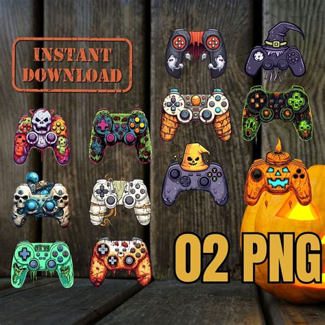 Halloween Gaming Controllers Pngcreepy Gaming Controllers Etsy