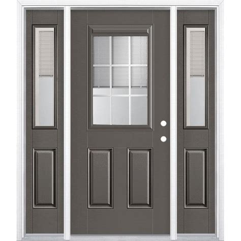 Masonite 60 In X 80 In Fiberglass Half Lite Left Hand Inswing Timber