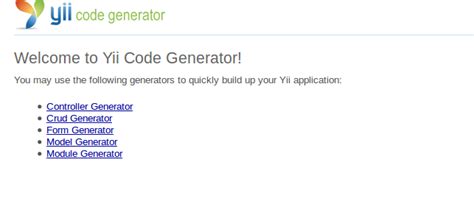 Cómo crear un model modulo CRUD con GII Framework Yii