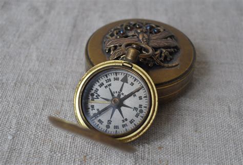Us Army Issue Brass Compass Wwi Or Wwii