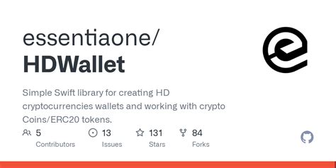 Github Essentiaonehdwallet Simple Swift Library For Creating Hd