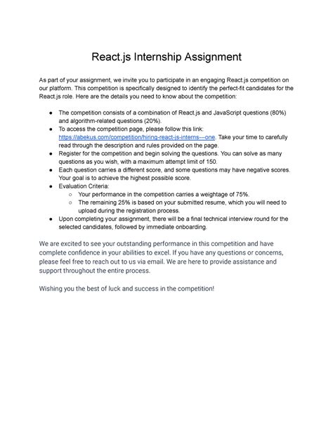 React Front End Dev Assignment React Internship Assignment As Part Of Your Assignment We